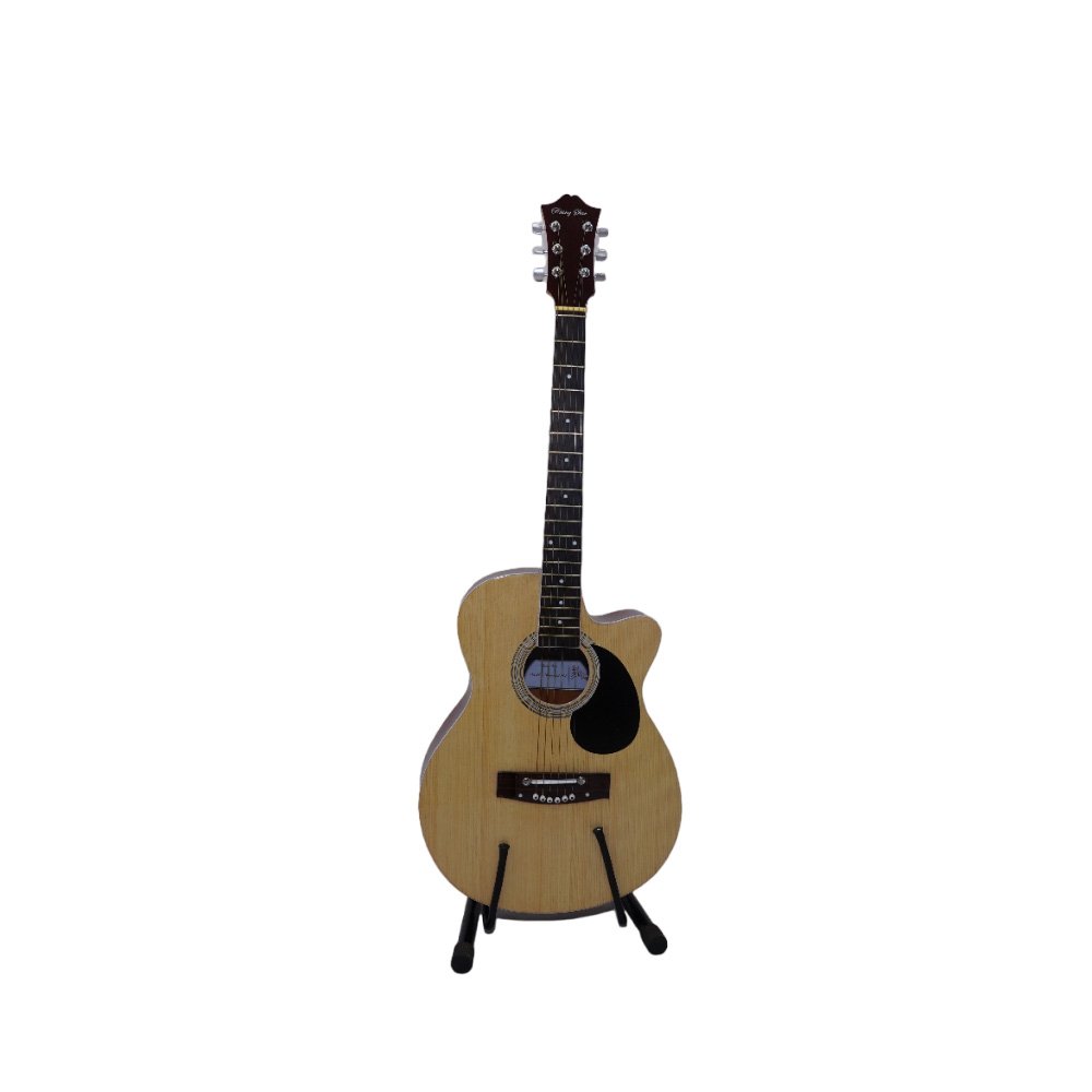 007 Shiny Cream Back wooden Acoustic Guitar with Equalizer 39 inch